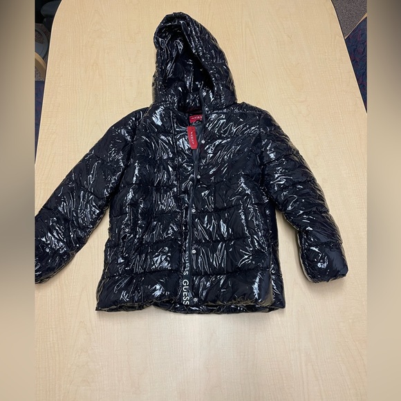 Guess | Jackets & Coats | Black Trash Bag Puffer Jacket With Hood ...